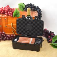 China Lightweight Plastic Cigar Case Rectangular Design Holds Up To 10 Cigars for sale
