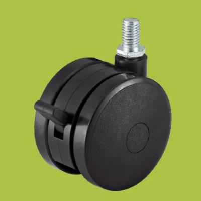 China black wheel caster thread stem furniture casters with brake for sale