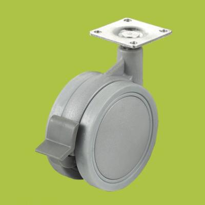 China China supplier double wheel casters swivel plate caster with brake for sale