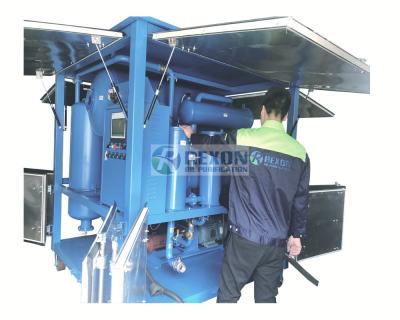 China Raining Proof Type High Efficiency Vacuum Insulating Oil Purifier Machine for Power Plant Maintenance for sale