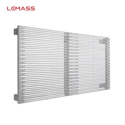 China P15 creative transparent LED video wall 1000*500mm LMS-Mesh lightweight 8.5kg for sale