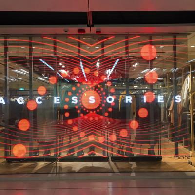 China P25 Shopping Mall LED Display , Transparent LED Panels 1000×1000mm Waterproof IP65 for sale