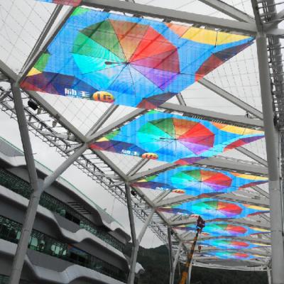 China Commercial LED Display Transparent , SMD 3510 LED Screen P3.9 High Transparency for sale
