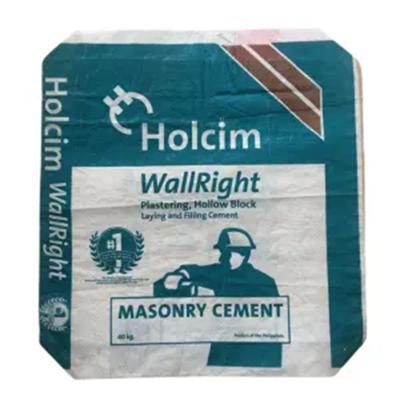 Cina Le borse tessute laminate stella dell'annuncio pp bloccano la borsa inferiore 25KG 40KG 50KG del sacco del cemento pp in vendita