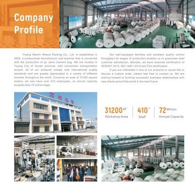 China 25 KG 40 KG 50 KG PP Gewebter Zementsack Leerer PP-Ventilbeutel Block Boden mit Ventil zu verkaufen