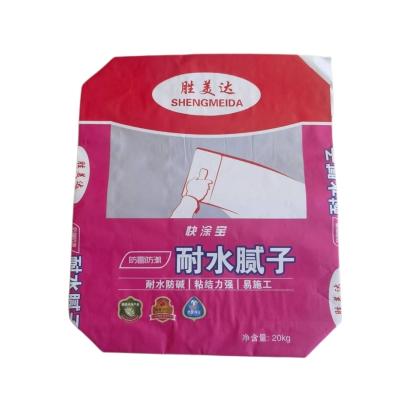 Китай Заказ 95 г многостенной бумаги водонепроницаемые цементные пакеты 20 кг с адгезивной офсетной печатью 95 г / заказ продается