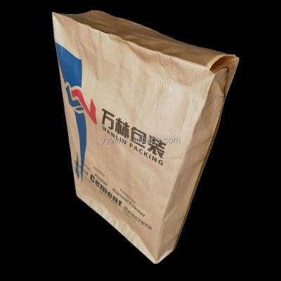 China Bolsas de tejido de PP resistentes a la humedad para cemento 20 KG 25 KG 40 KG 50 KG Fabricación Impresión superficial Impresión flexo en venta