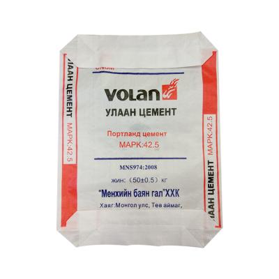 China 25kg 40kg 50kg Ad Star Bags PP Block Bottom Bags Sacos de cimento Sacos de cimento Impressão de superfície Impressão offset à venda