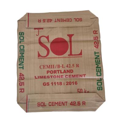 China 50kg Custom PP Woven Cement Bag with Laminated Printing for sale