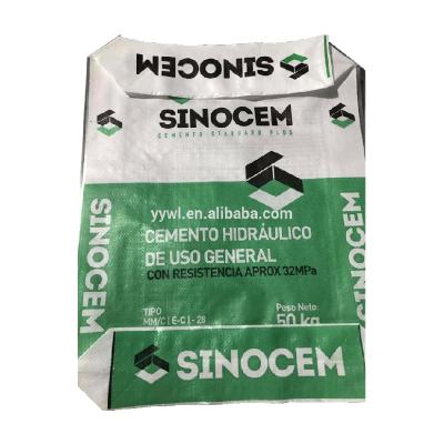 China AD Star PPW Laminated 50kg Cement Bag Square Bottom Coated Plastic Woven Valve Bag for sale