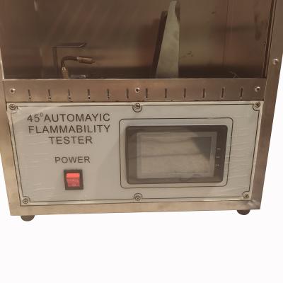 Cina Tessuto del tessuto acciaio inossidabile del tester di infiammabilità di 45 gradi in vendita