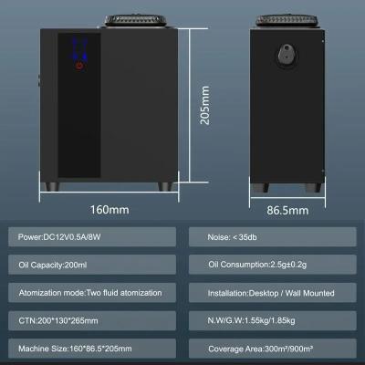 중국 스마트 블루투스 HVAC 향기 확산기 - 최대 1,200 SqFt 커버리지, 물 없는 판매용