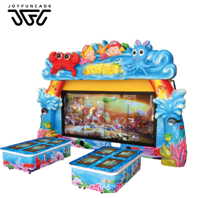 8-player arcade game machine with touch screen and marine theme