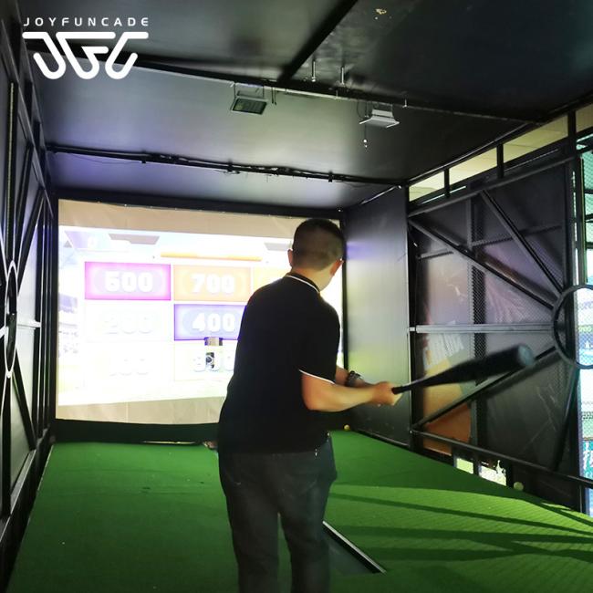 Arcade Baseball Batting Machine in operation showing player interaction