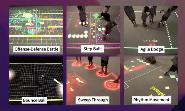 Quality Commercial Floor-standing Interactive Projector For Gyms Equipped With Agility for sale