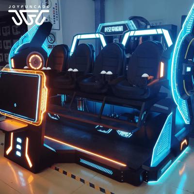 중국 4석 회전형 9D 가상현실 극장과 쇼핑몰에 적합한 멀티플레이어 게임 판매용