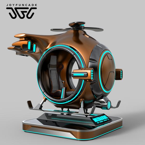 Quality Customizable for Commercial Use VR Flight Simulator Helicopter-Shaped VR Arcade Game Suitable for Children for sale