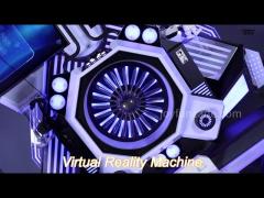 dual-screen synchronized two-player vr standing platform arena equipped with turbine lighting
