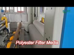350 to 650 gm2 polyester air filter material roll 50 - 500 cfm air permeability high tensile strengt