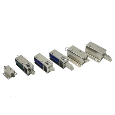 China 1054-4b DC 12/24 Volt Normal geschlossen Mini-Push Pull Solenoid Schloss für Schrank zu verkaufen
