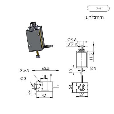 China Miniature Push Pull Solenoid 10mm Stroke 12v 24v Dc Power Supply Threaded Mount Hole Metal Frame for sale