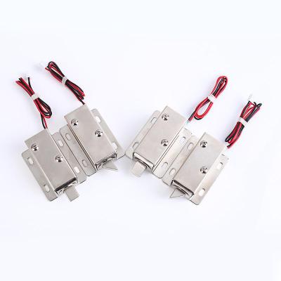 China DC Power Solenoid electric lock designed for cabinet and drawer doors featuring quiet smooth operation and system control for locking for sale