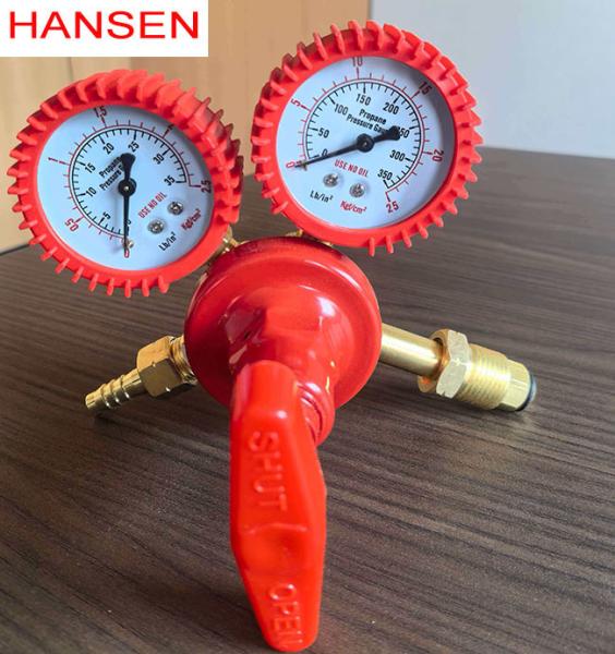Quality Adjustable Propane Gas Regulator with Integrated Pressure Gauges for LPG for sale