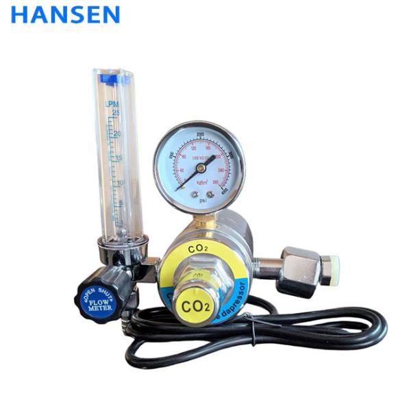 Quality Heated CO2 Regulator ， Carbon Dioxide Pressure Reducer ，Reducing Valve with Flowmeter for MIG Welding ， for sale