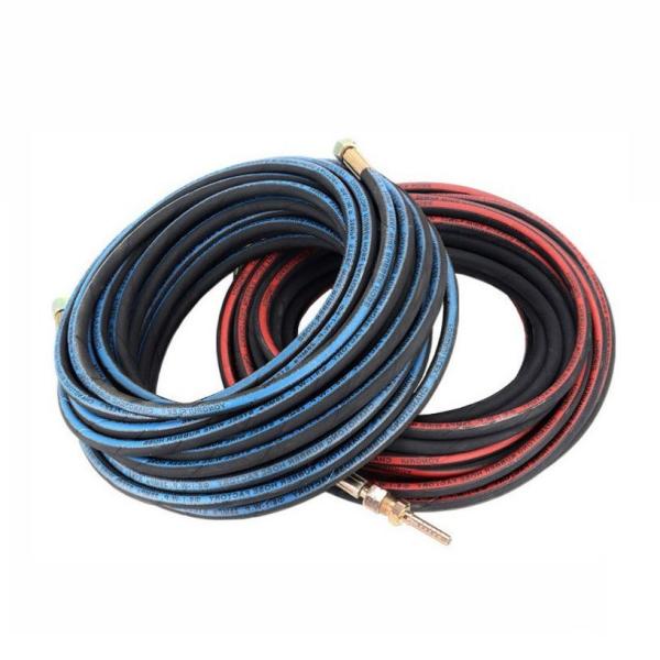 Quality Steel Wire Reinforced Welding Gas Hose, High Pressure Explosion-proof Rubber Oxygen Acetylene Twin Hose, Aging Resistant Cutting Torch Gas Pipe for Industrial Welding & Cutting for sale
