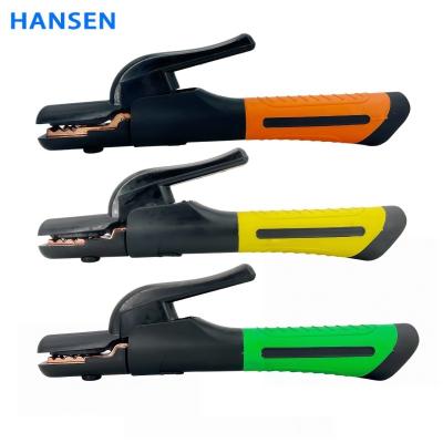 China European‑style Welding Electrode Holder  ， Brass Jaw Welding Gun Clamp , Insulated Handle Electrode Holder , MMA ARC Welding Torch Clamp , Heavy‑Duty Welding Consumables for Manual Weldi for sale