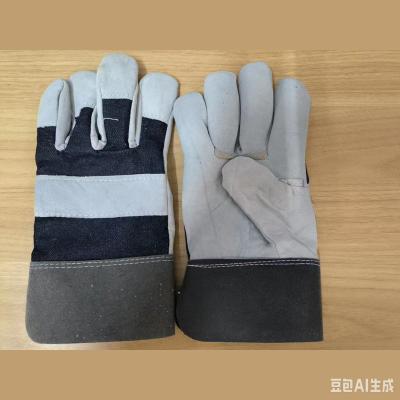 China Split Cowhide Welding Gloves , Heavy Duty Heat Resistant Welder Safety Gloves , Reinforced Palm Anti-Spark Leather Work Gloves for MIG TIG Arc Welding, Forge , Construction & Industrial Handling for sale