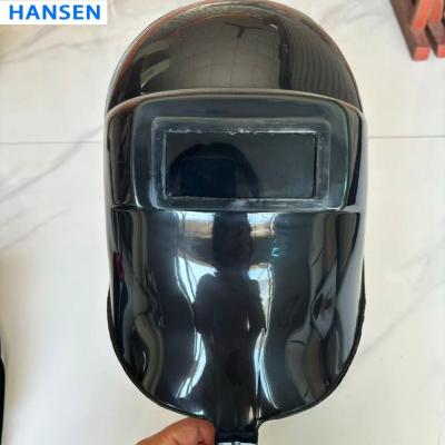 China Solid Black Handheld Plastic Welding Helmet , One-Piece Molded Full Face Welder Shield , Fixed Dark Filter Lens , High Impact Resistant Welding Mask , Anti-Spark Anti-UV IR Protector For Welding Jobs for sale