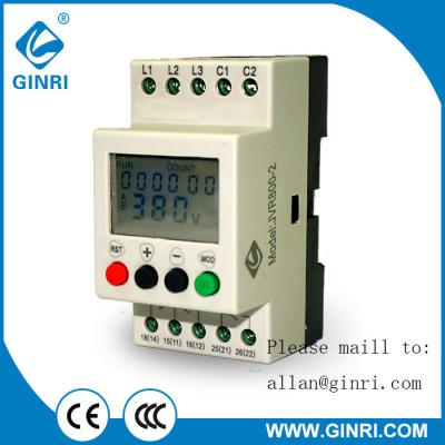 China Ginri JVR800-2 three phase failure sequence monitoring relay 208~480VAC,50/60Hz over&under voltage protection device for sale