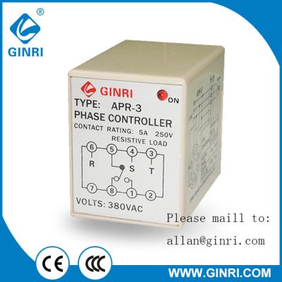 China APR-3 three phase  controller phase sequence phase loss protection device 220VAC 380VAC  for pumps blowers compressors for sale