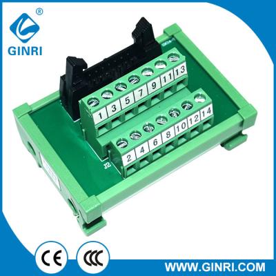 China JR-14TBC IDC interface module 14Pin slotted screws terminal blocks PLC mIcro controller for sale