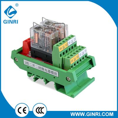 China JR-2L2/DC24V OMRON RELAY MODULES 2 Channel 2 CO DPDT Relay conltroller PLC Output amplifier board for sale