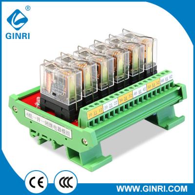China 6 Channel Relay Modules DC24V 1CO DIN Rail Omron Relay Board for sale