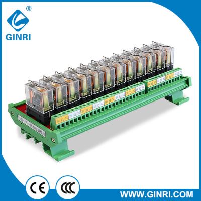 China 12 Channel Relay Modules DC24V 1CO DIN Rail Omron Relay Board for sale