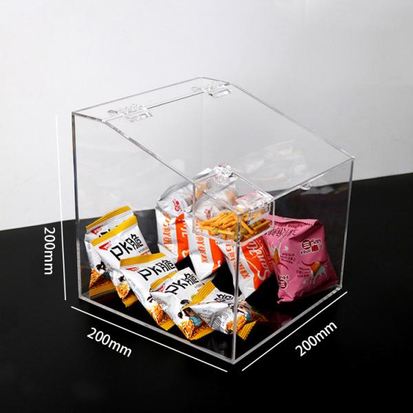 Quality Virgin PMMA Acrylic Storage Box Cosmetic Display Boxes Customized Design for sale