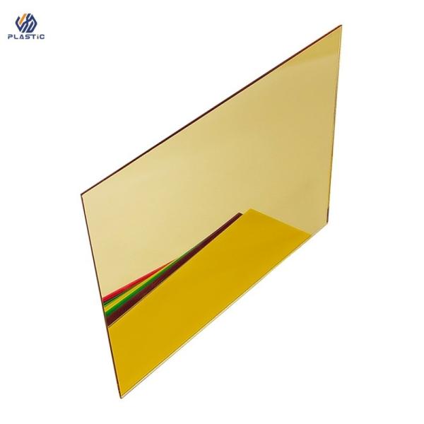 Quality PE Film Covered Gold Mirror Acrylic Sheet 4ft X 8ft for Versatile Applications for sale
