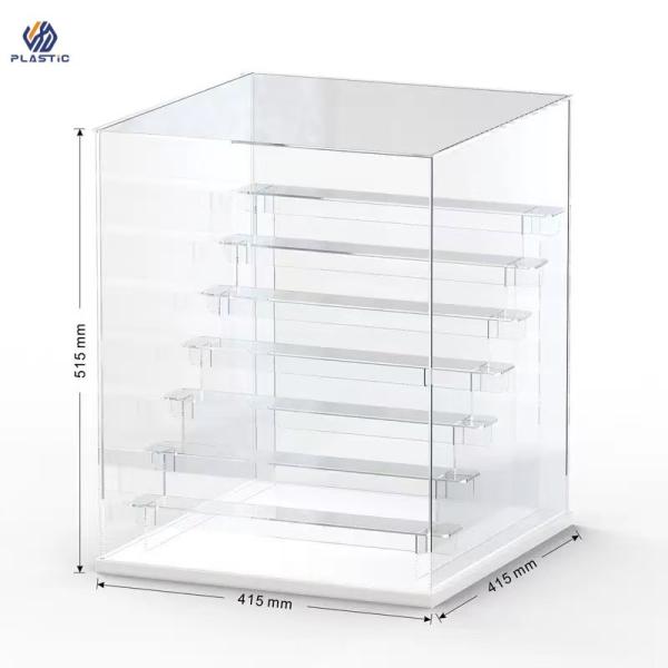 Quality 100% Virgin PMMA Transparent Acrylic Display Boxes Acrylic Food Display Case for sale