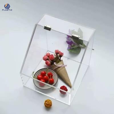 China Caja de almacenamiento de acrílico transparente de diseño elegante y moderno para organización en venta