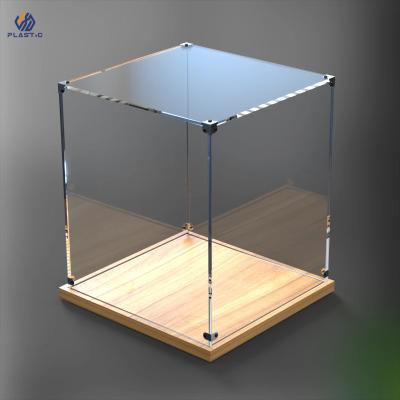 China Fire Proof Rectangular Acrylic Toy Display Case Waterproof Customized Design for sale
