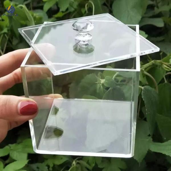 Quality Rectangular Transparent Acrylic Food Display Box Easy Assemble For Super Mall for sale
