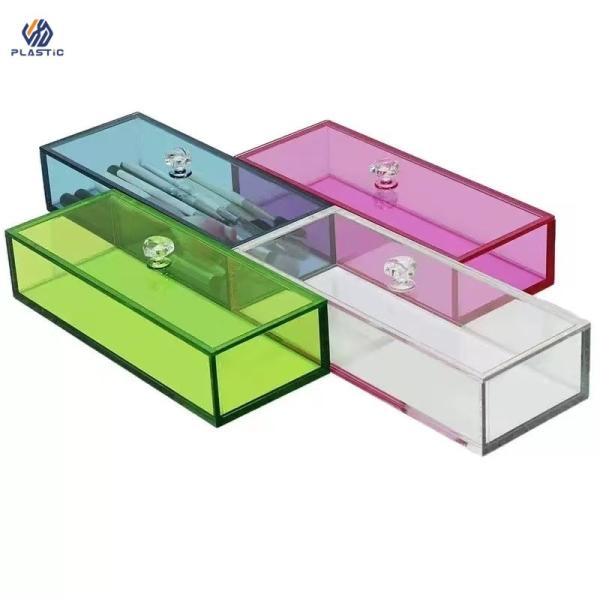 Quality Rectangular Transparent Acrylic Food Display Box Easy Assemble For Super Mall for sale