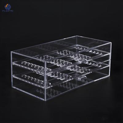 China Effortlessly Scratch Resistant Acrylic Storage Box Clear Stacking For Store And Display for sale