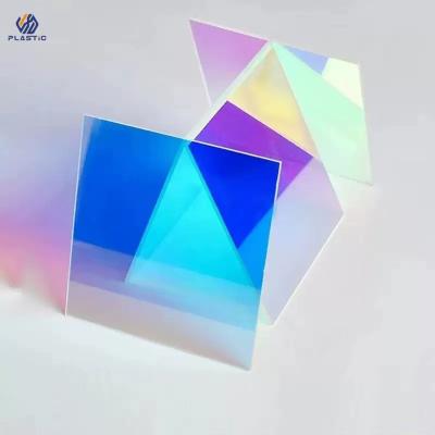 China Rainbow Patterns Acrylic Sheets 3mm Thickness Colorful Iridescent Acrylic Sheet for sale