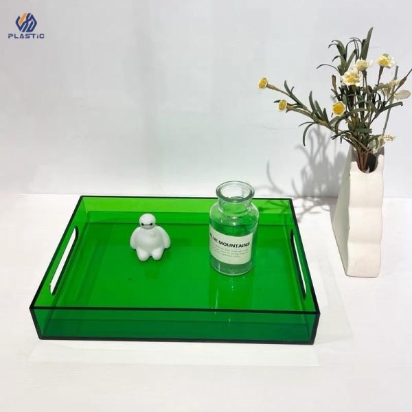 Quality Acrylic Lucite Serving Tray Easy To Clean Acrylic Storage Tray 3mm Thickness for sale