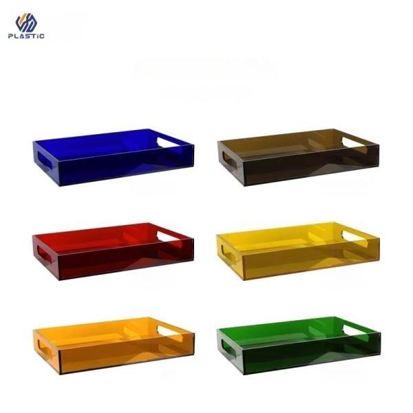 Quality Multi Colored Clear Acrylic Storage Trays 3mm Thickness With Customizable Logo for sale