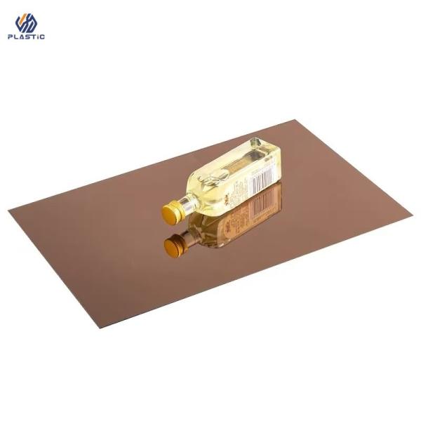 Quality Gold Mirror Acrylic Sheet Back With Glue for sale